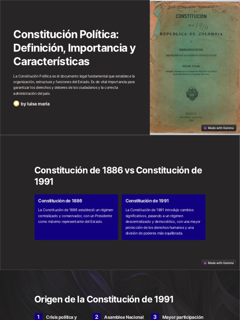 Constitucion Politica Definicion Importancia y Caracteristicas | PDF