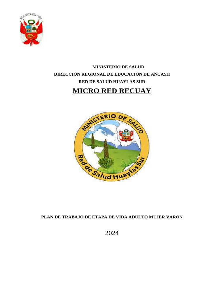 PLAN DE ETAPA DE VIDA ADULTO MUJER VARON | PDF