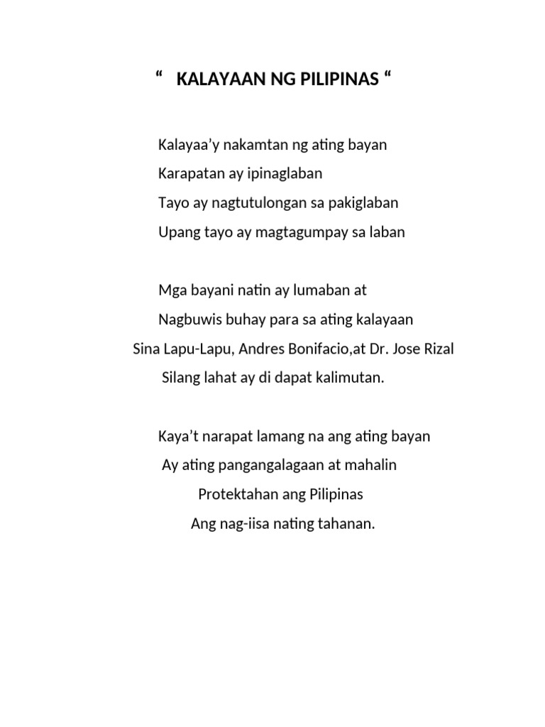 Kalayaan NG Pilipinas | PDF