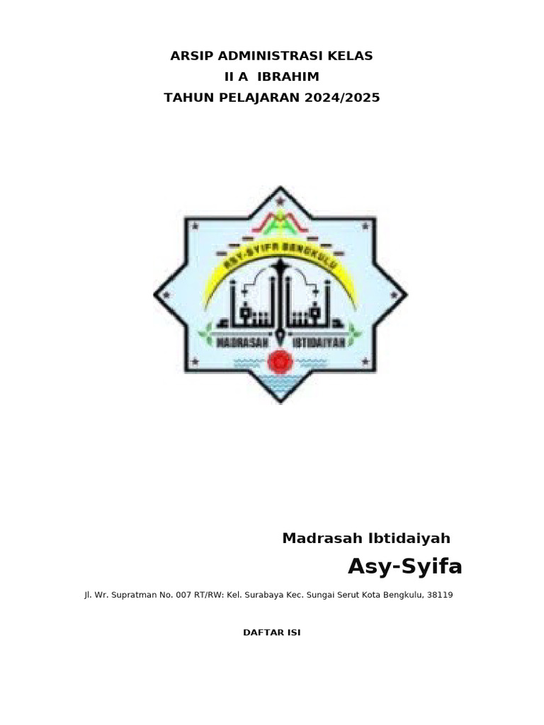 Cover Pembatas Administrasi Kelas II A | PDF