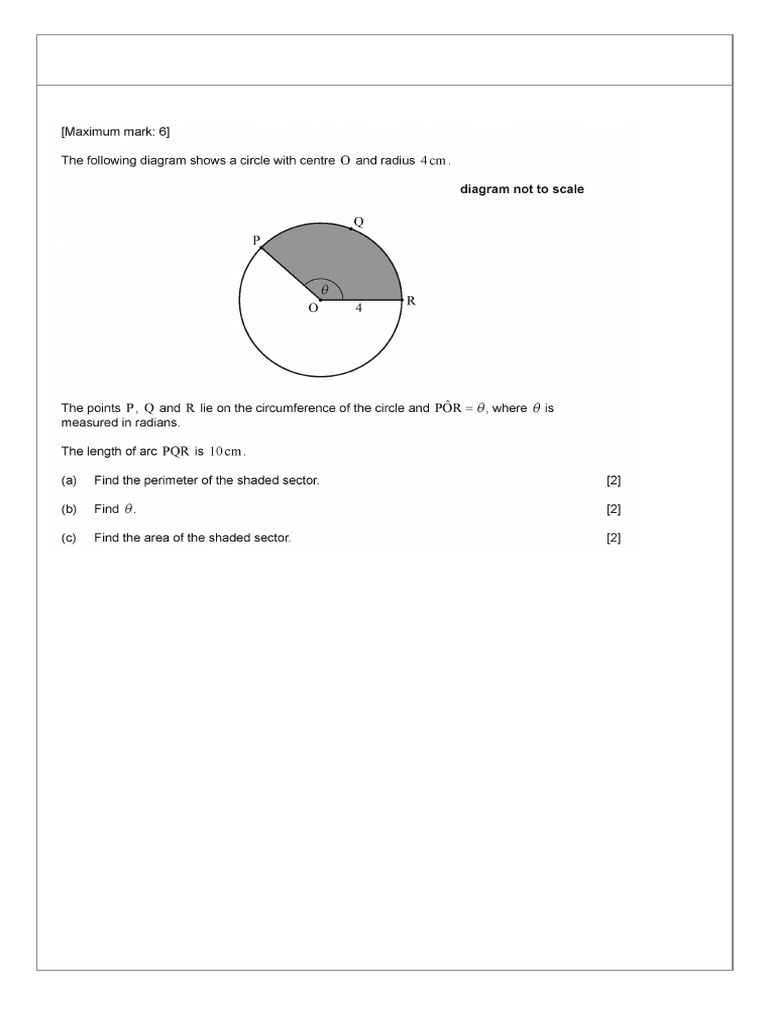 Arc Length and Area of Sector - 1 | PDF | Triangle Geometry | Euclidean ...