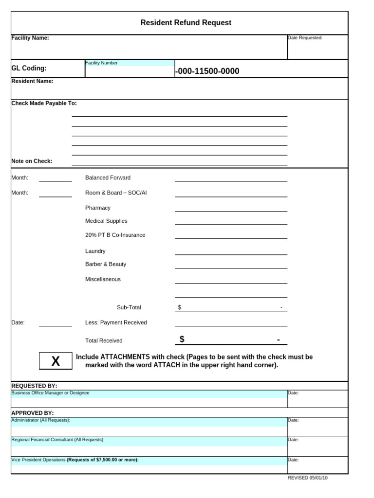 Resident Refund Request Form | PDF