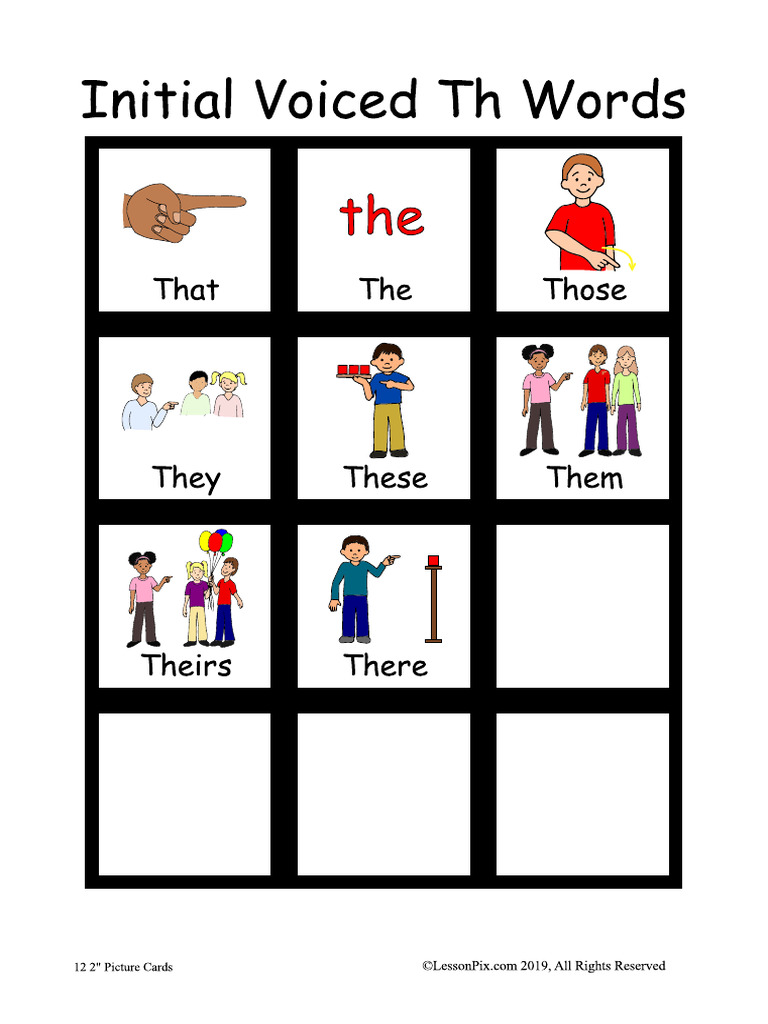 TH Initial+Voiced+Th+Words-material 7380664 | PDF