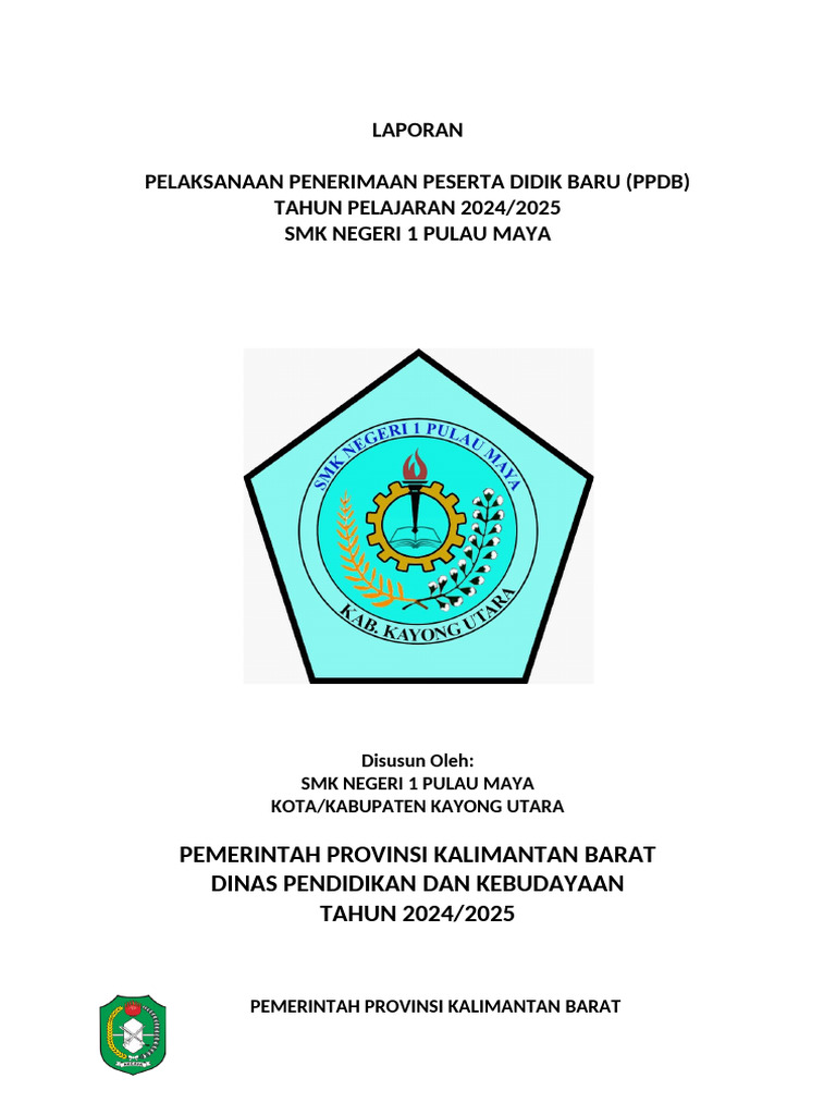 Format Laporan PPDB 2024 - MKKS | PDF