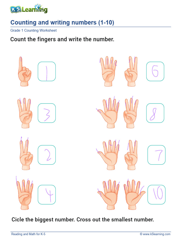 grade-1-counting-writing-numbers-a | PDF