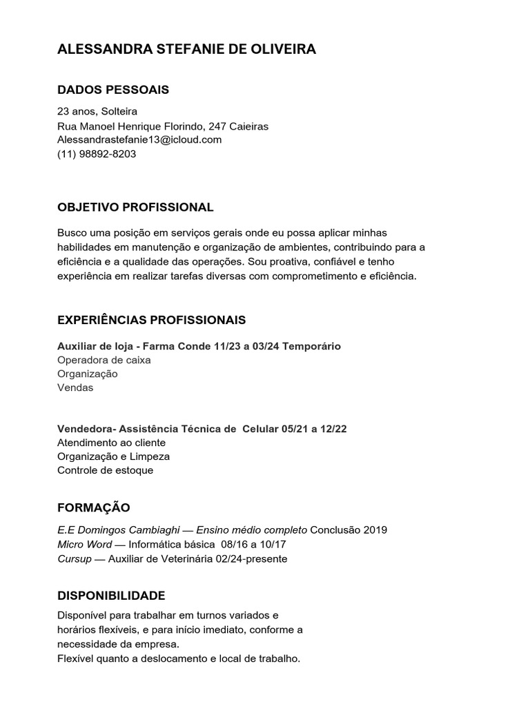 Curr%C3%ADculo Alessandra .PDF | PDF