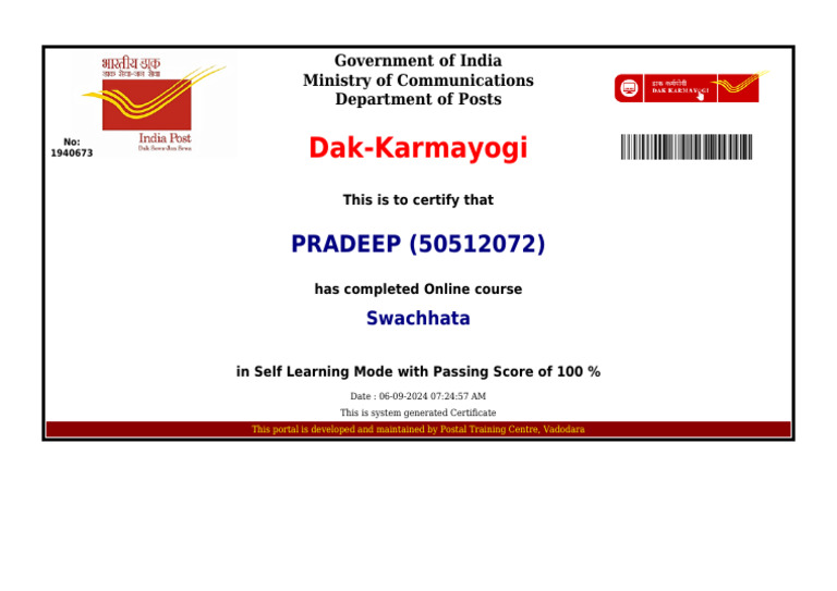 Final Certificate | PDF