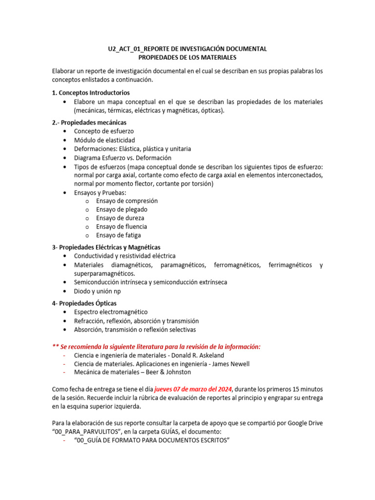 U2 Act 01 Reporte Propiedades | PDF