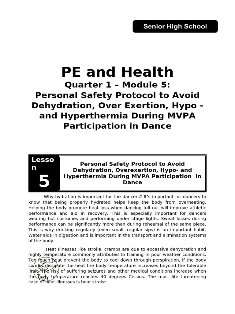 Physical Education and Health 3 Grade 12 Module 5 Revised | PDF