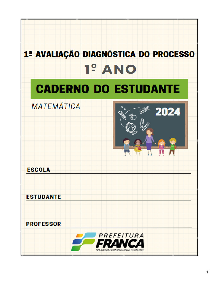 1 ANO MAT 1 Av Diag Processo 2024 | PDF