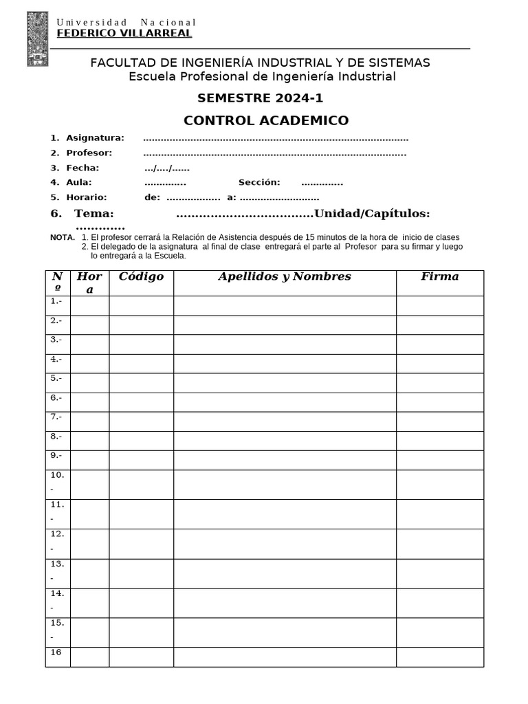 CONTROL ACADEMICO DE ASISTENCIA ALUMNOS | PDF