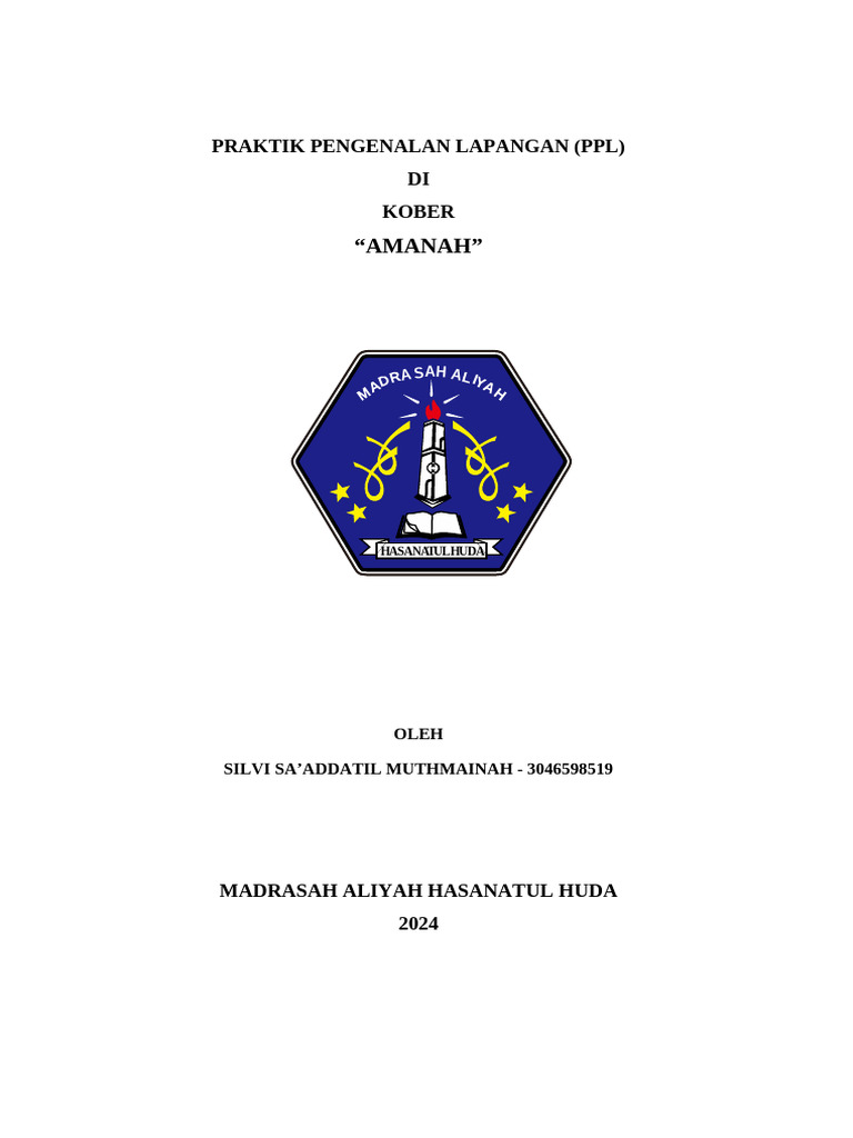 Laporan PPL Ulfi | PDF | Islamic Ethics | Sharia