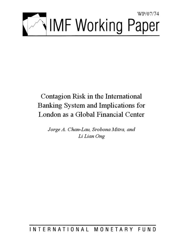 IMF Working Paper | PDF | Financial Contagion | Interbank Lending Market
