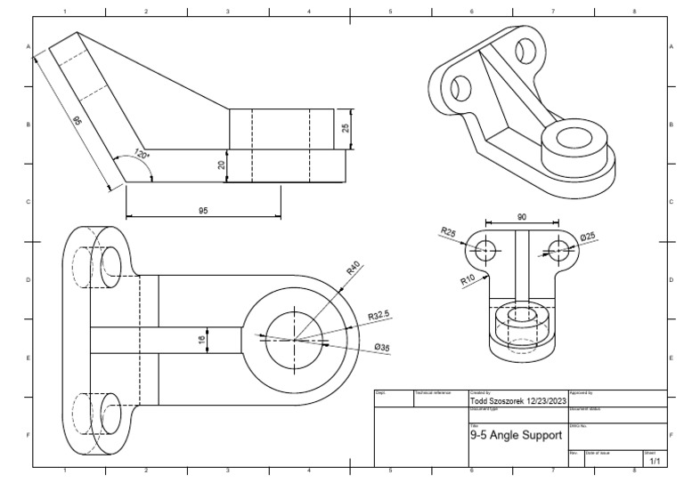 9-5 Angle Support Drawing v2 | PDF