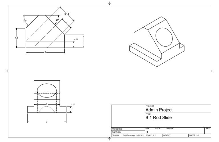 9-1 Rod Slide Drawing v1 | PDF