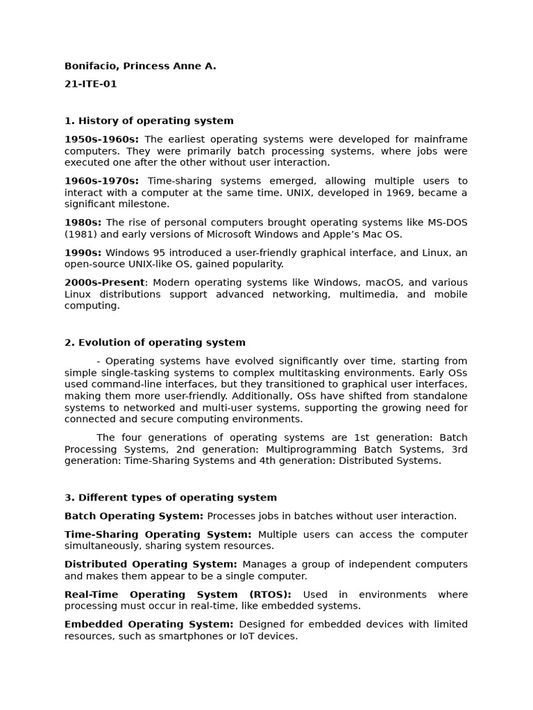 Operating System | PDF