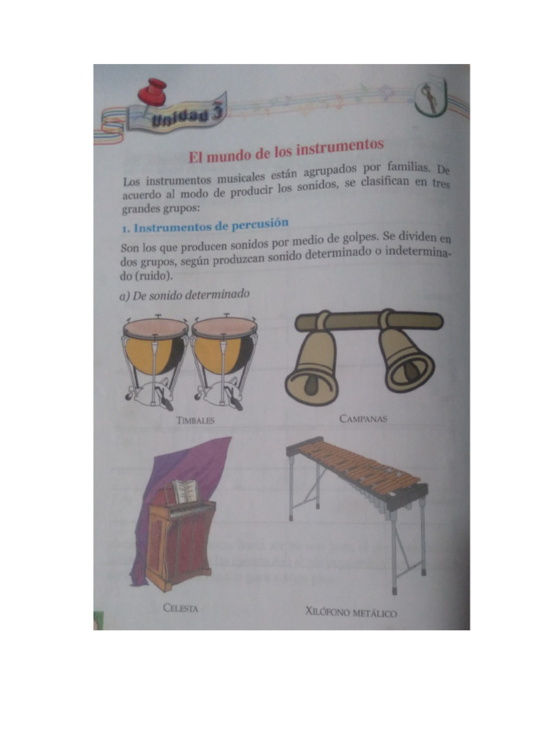 clasificacion de instrumentos musicales | PDF