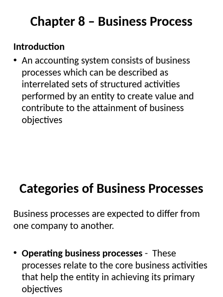 Chapter 8 - Business Process | PDF