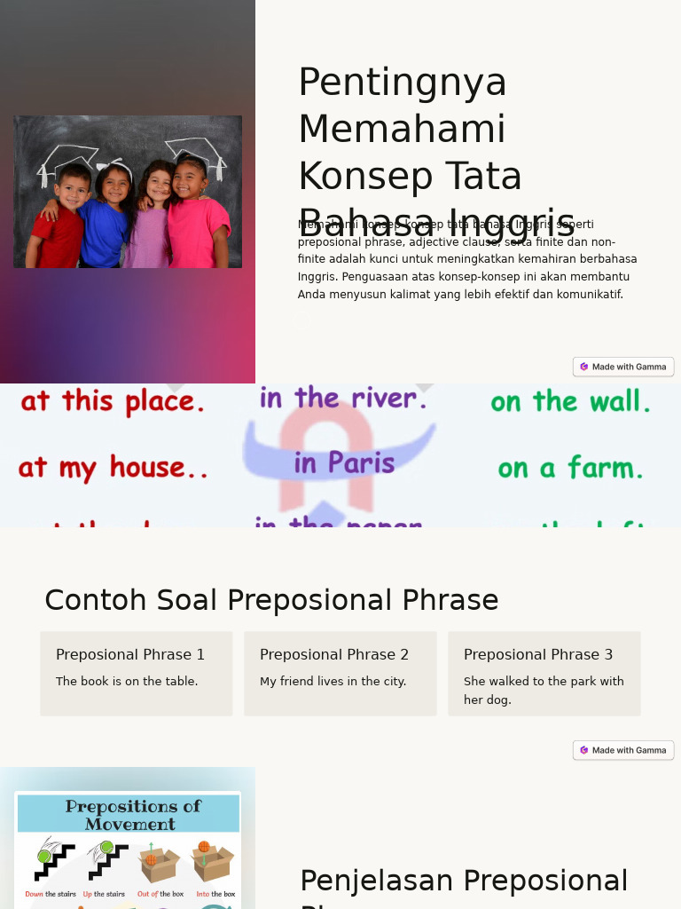 Contoh Soal Prepositional Phrase, Adjective Clause, Finite and Non ...