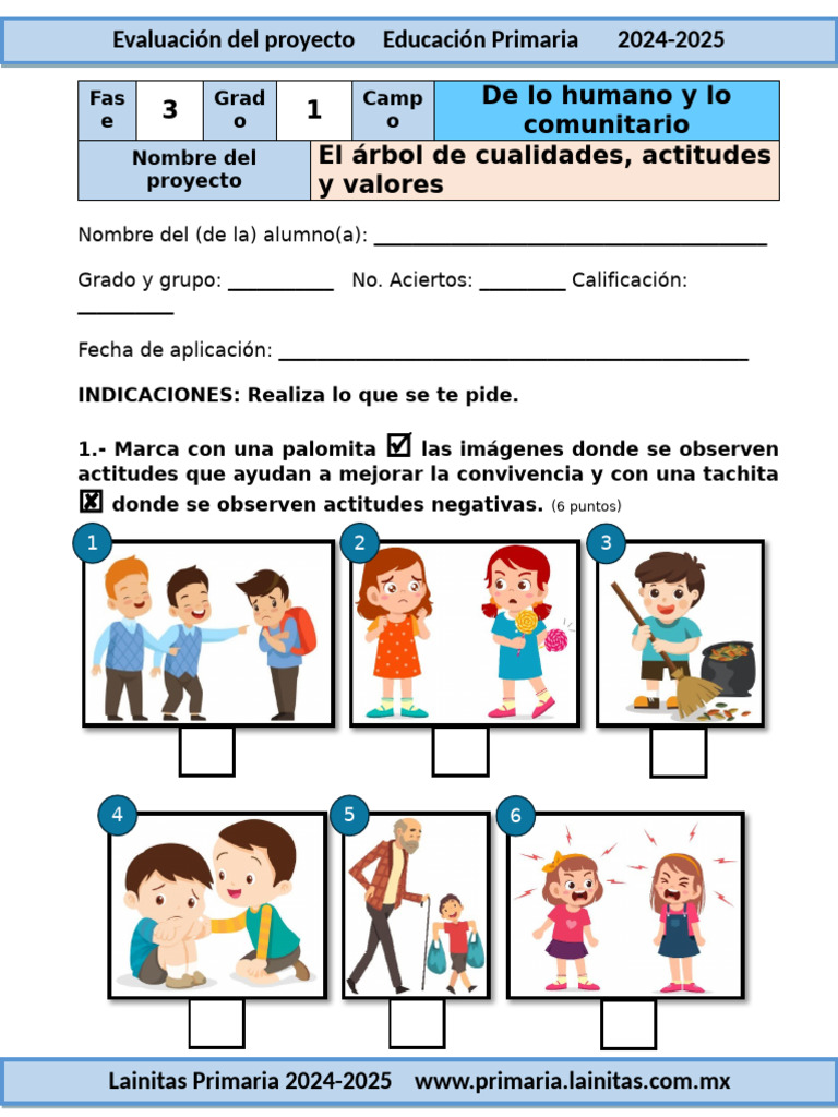 1er_Grado_Septiembre_Examen_03_El_árbol_de_las_cualidades,_actitudes | PDF 1er_Grado_Septiembre_Examen_03_El_árbol_de_las_cualidades,_actitudes | PDF