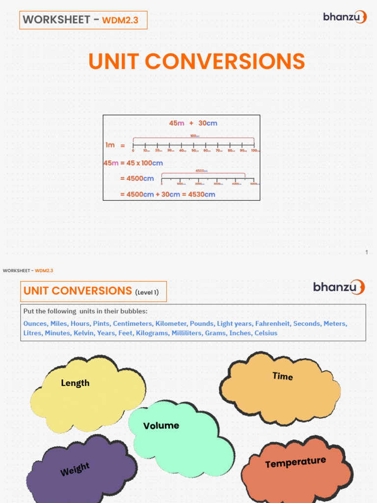 WDM2.3 - Unit Conversions | PDF