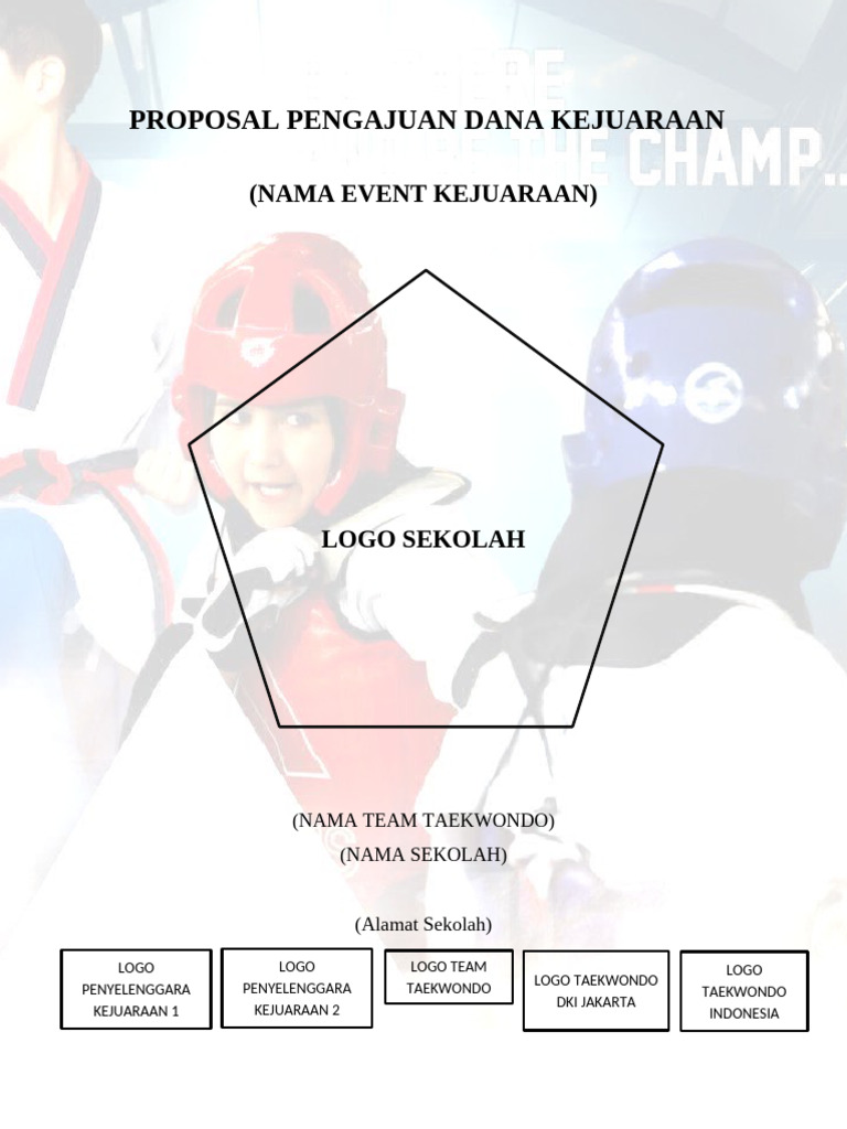 Template Proposal Pengajuan Dana Kejuaraan | PDF
