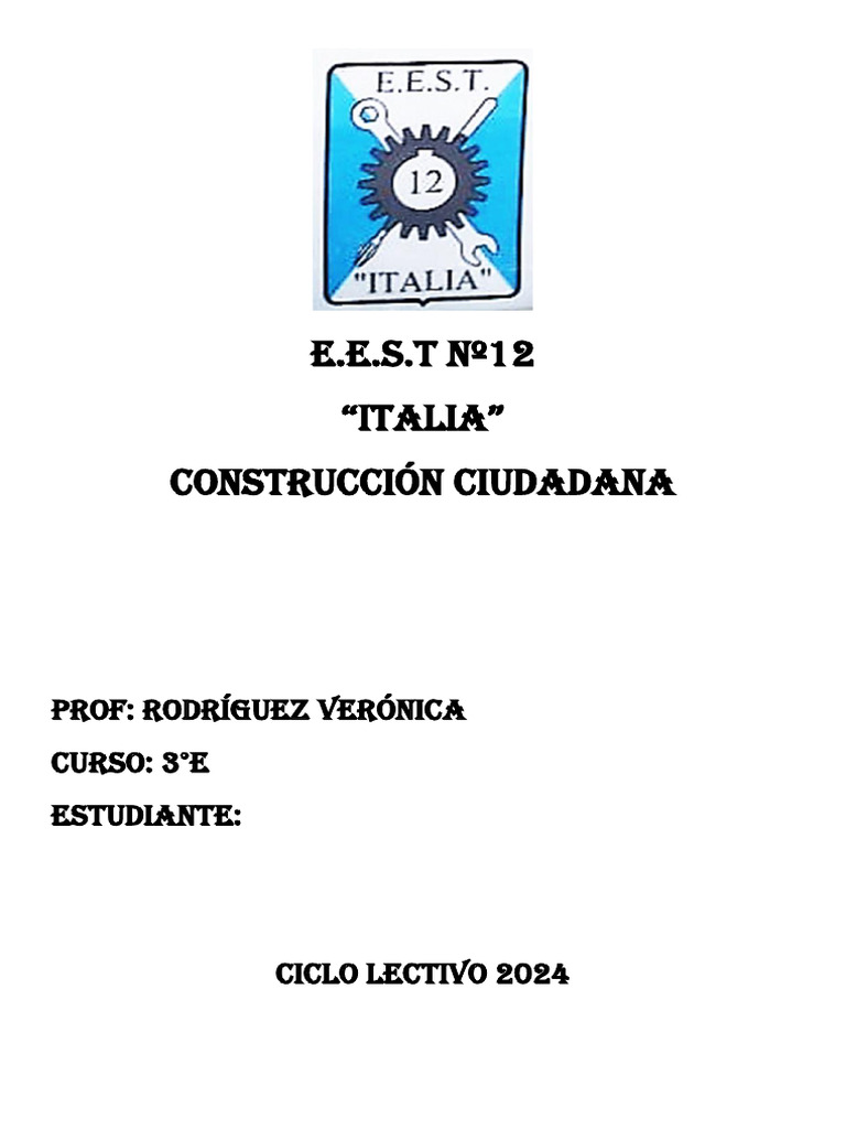 Cuadernillo 2024 3 ° Año ITALIA Final Prof. Rodriguez | PDF