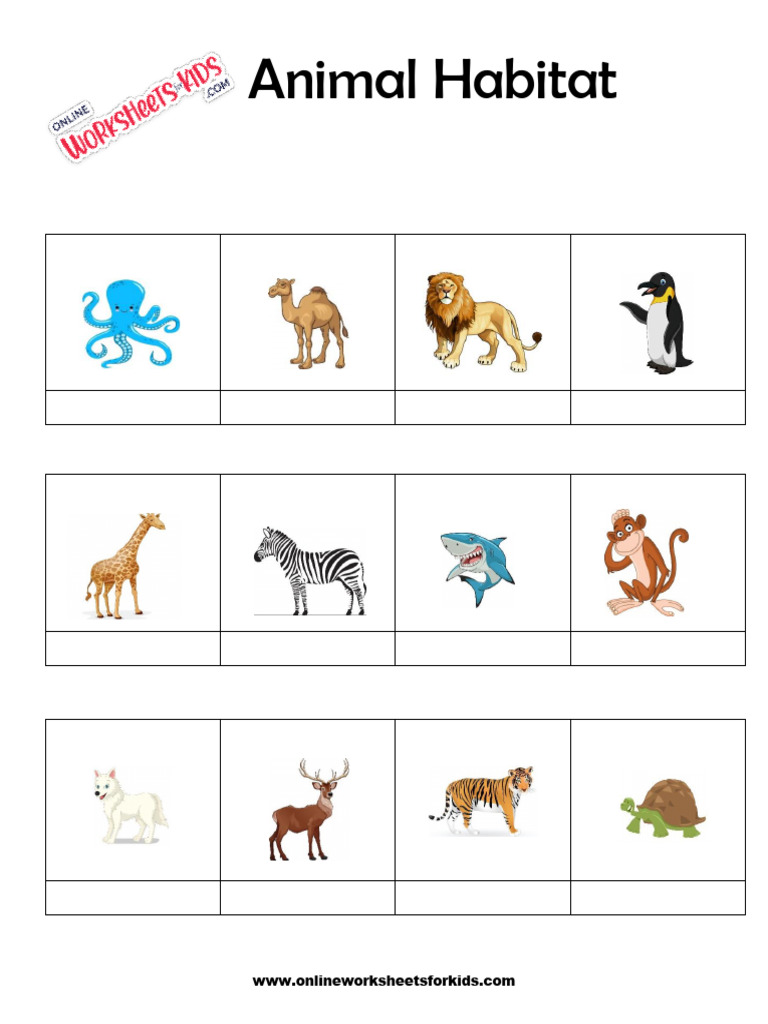 Animal Habitats Worksheets | PDF