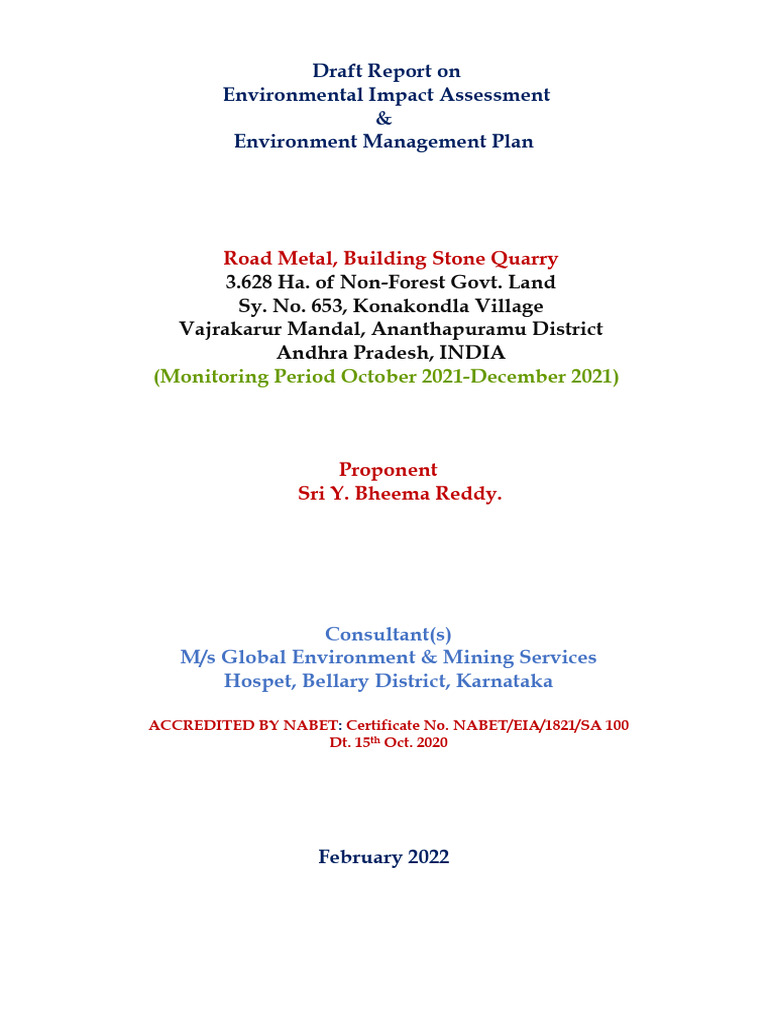 Draft Eia Report | PDF