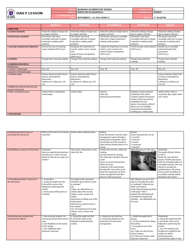 DLL_SCIENCE 5_Q1_W7 | PDF