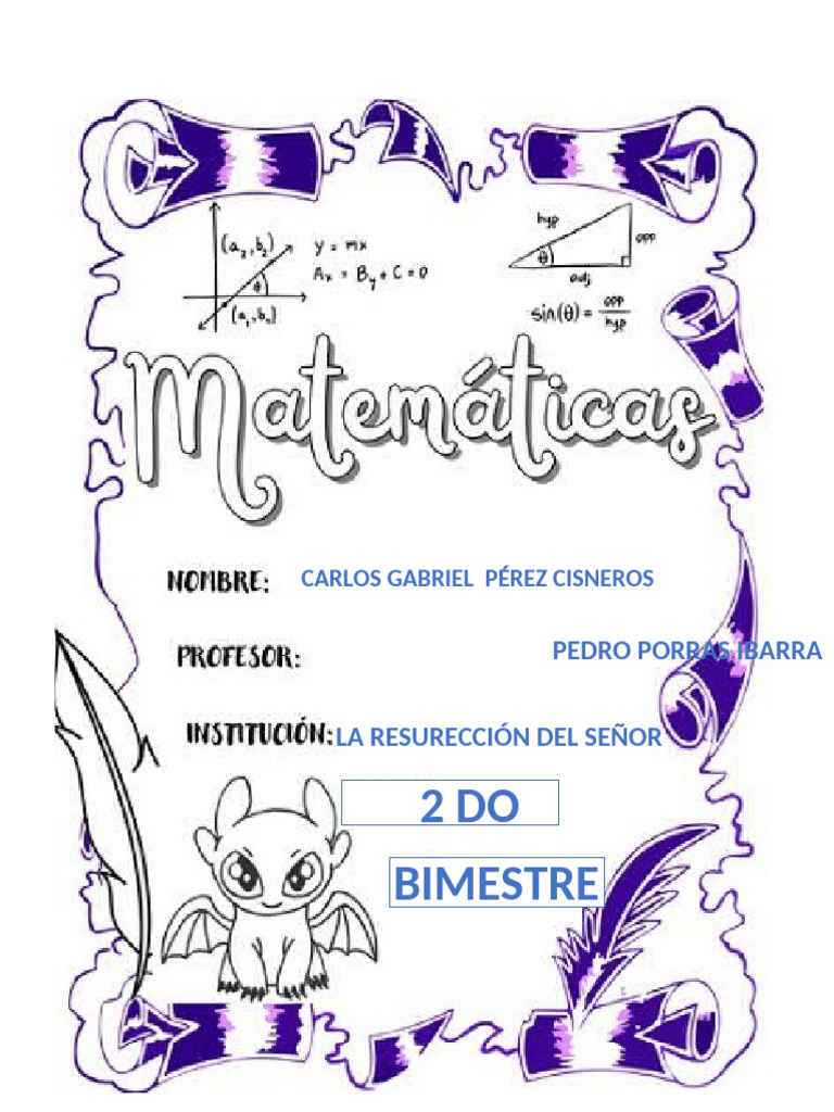 Caratula Matemática | PDF