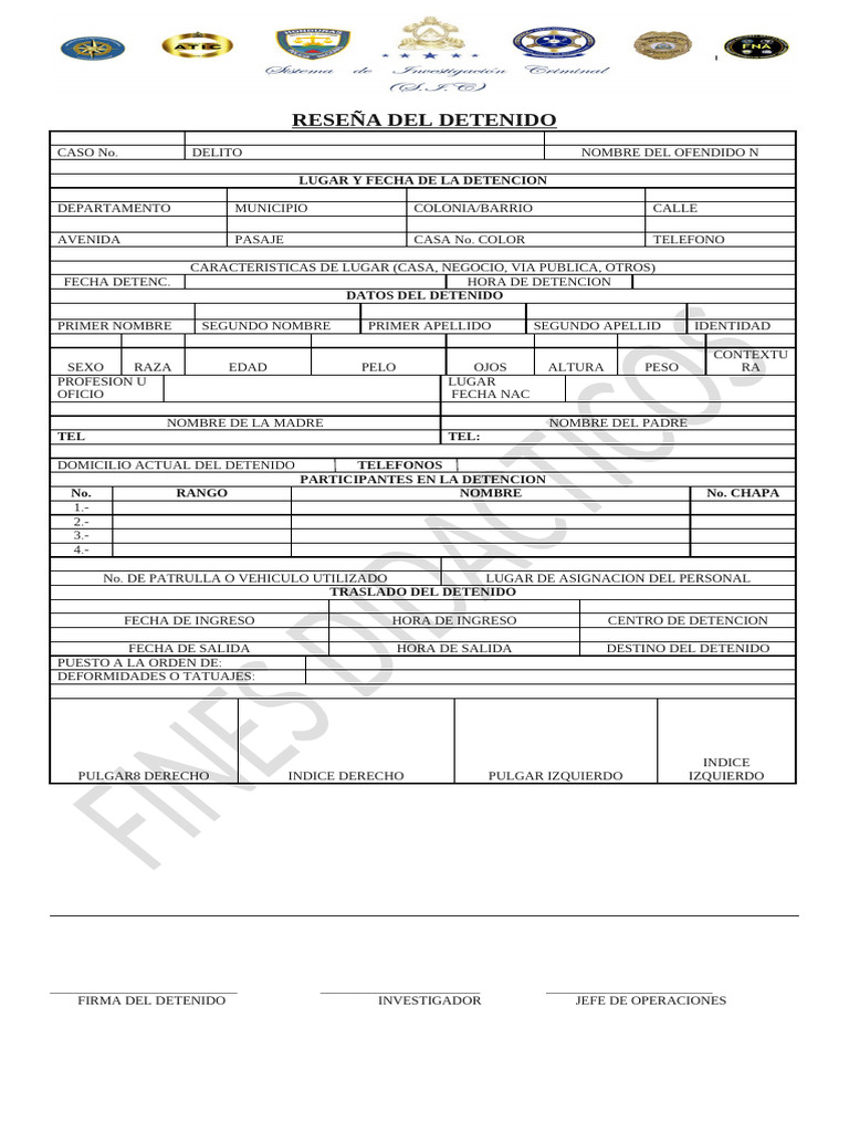 Reseña Del Detenido | PDF
