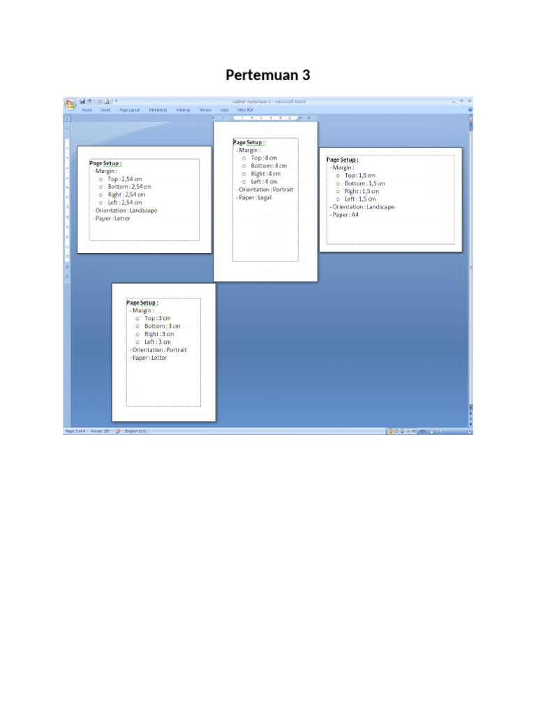 Gambar Latihan MIcrosoft Word | PDF
