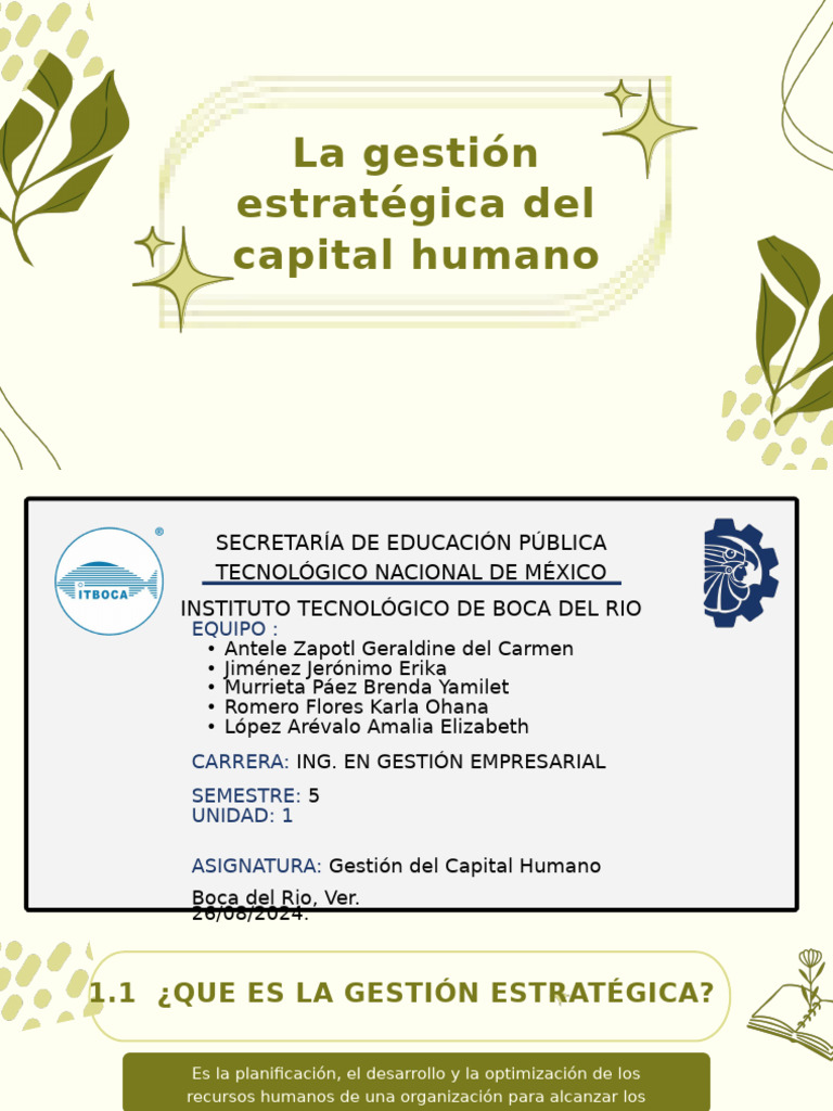 La Gestión Estratégica Del Capital Humano | PDF
