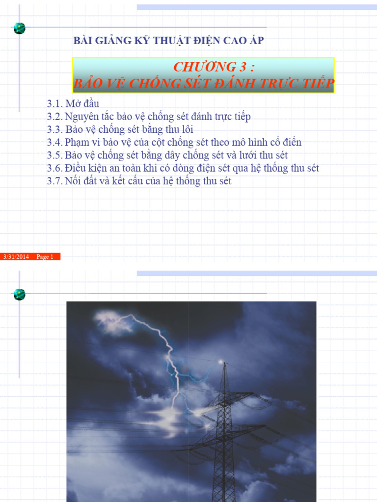 Bai Giang Ky Thuat Dien Cao Ap Bao Ve Chong Set Danh Truc Tiep 5f1 | PDF