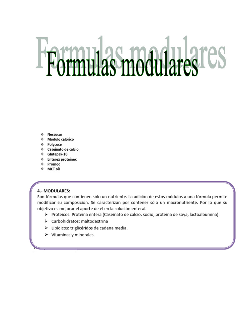 Formulas Modulares (8352) | PDF