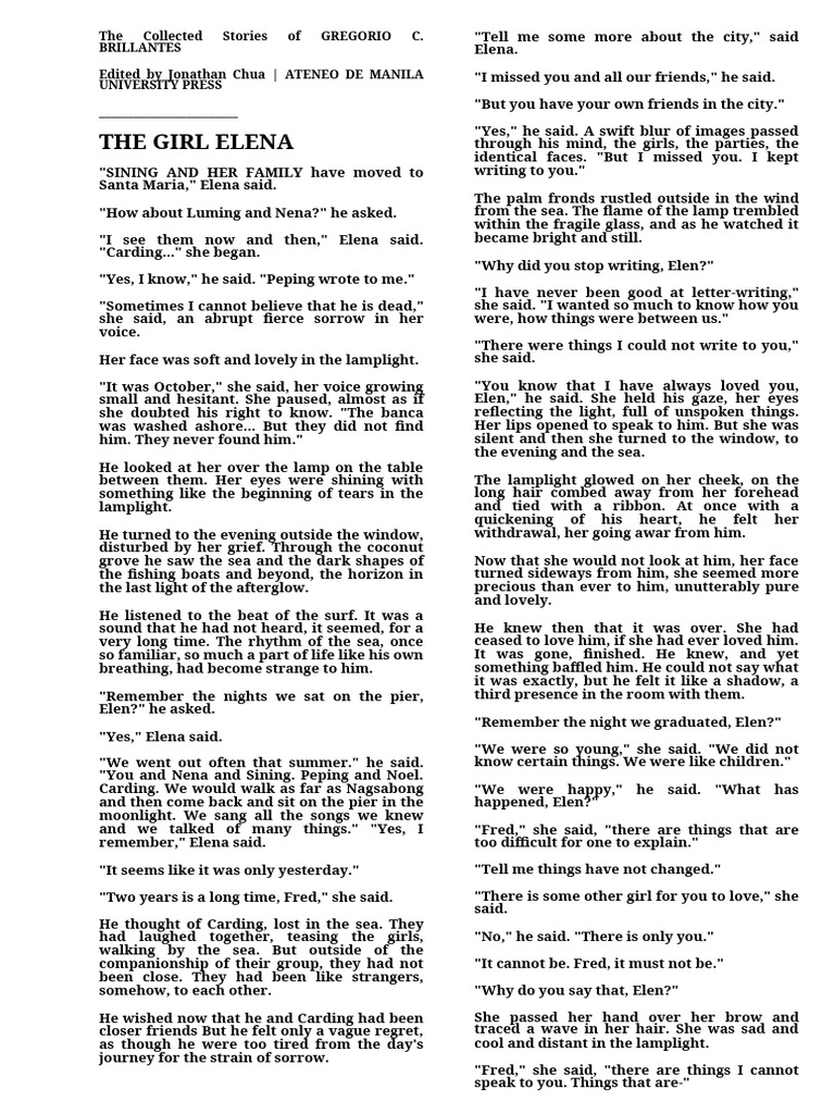 FOUR LITERATURE SHORT STORY AND POEM | PDF