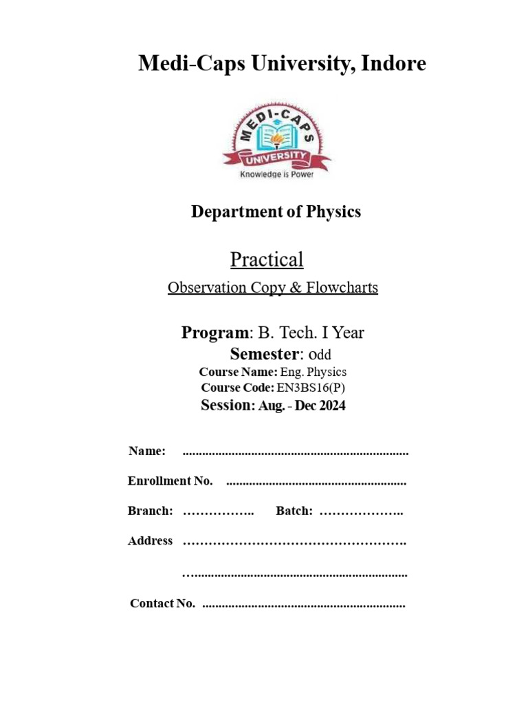 B Tech OBSERVATION COPY Aug-Dec 2024 | PDF