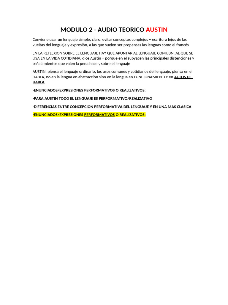 Teorico Austin | PDF