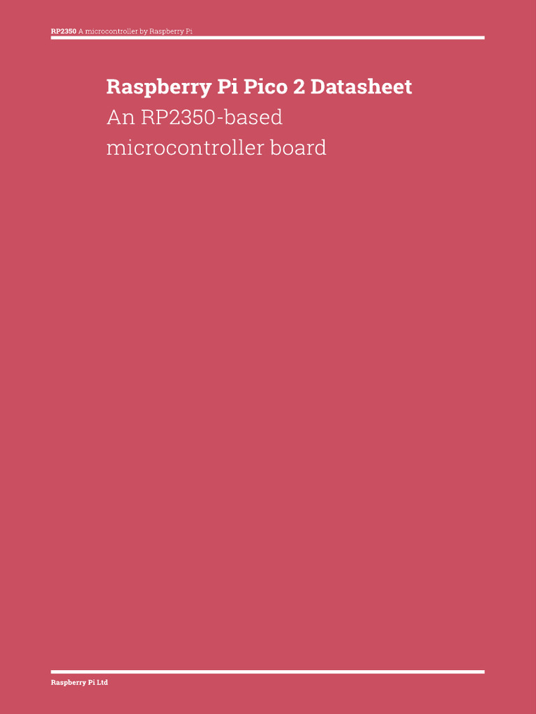 Pico 2 Datasheet | PDF