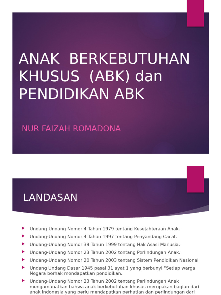 ABK Dan Penddkn ABK | PDF