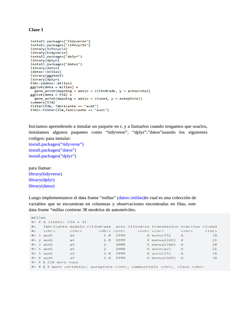 Informe Codigos de Clase | PDF