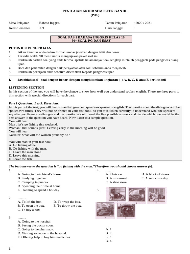BAHASA INGGRIS KELAS X | PDF