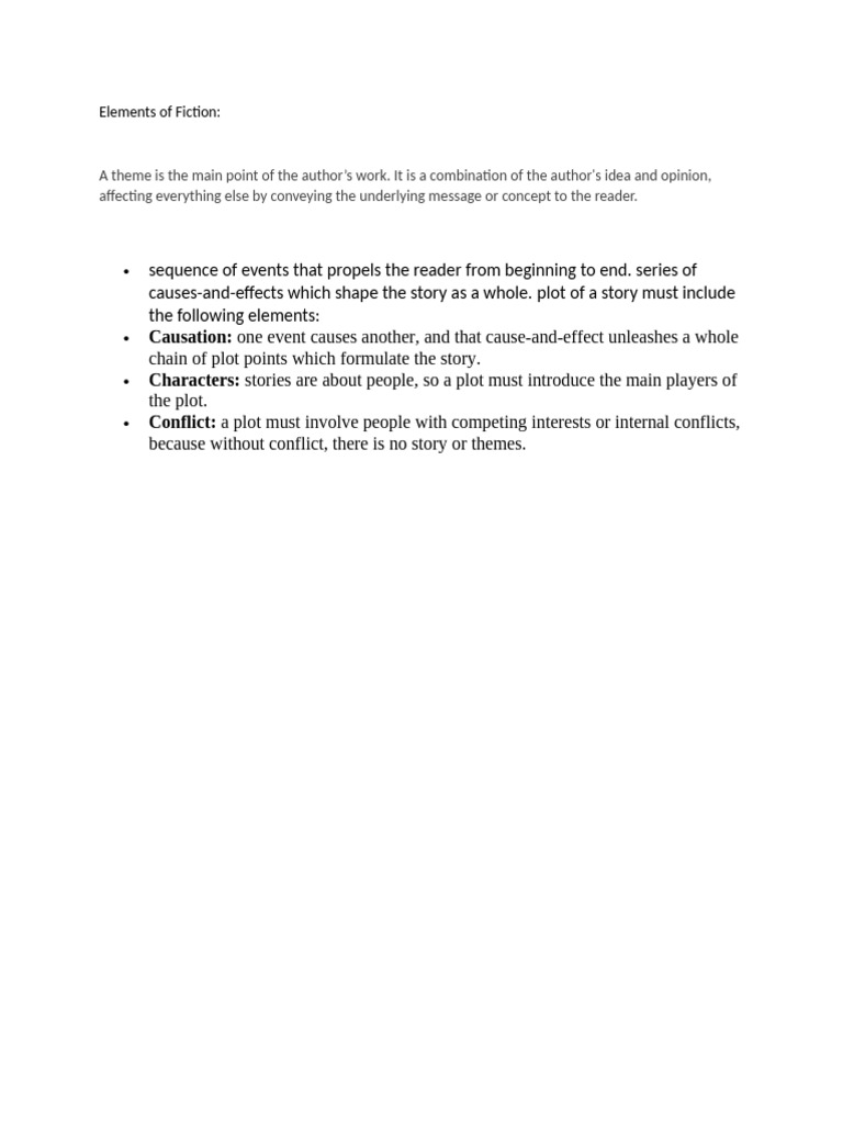 Elements of Fiction | PDF