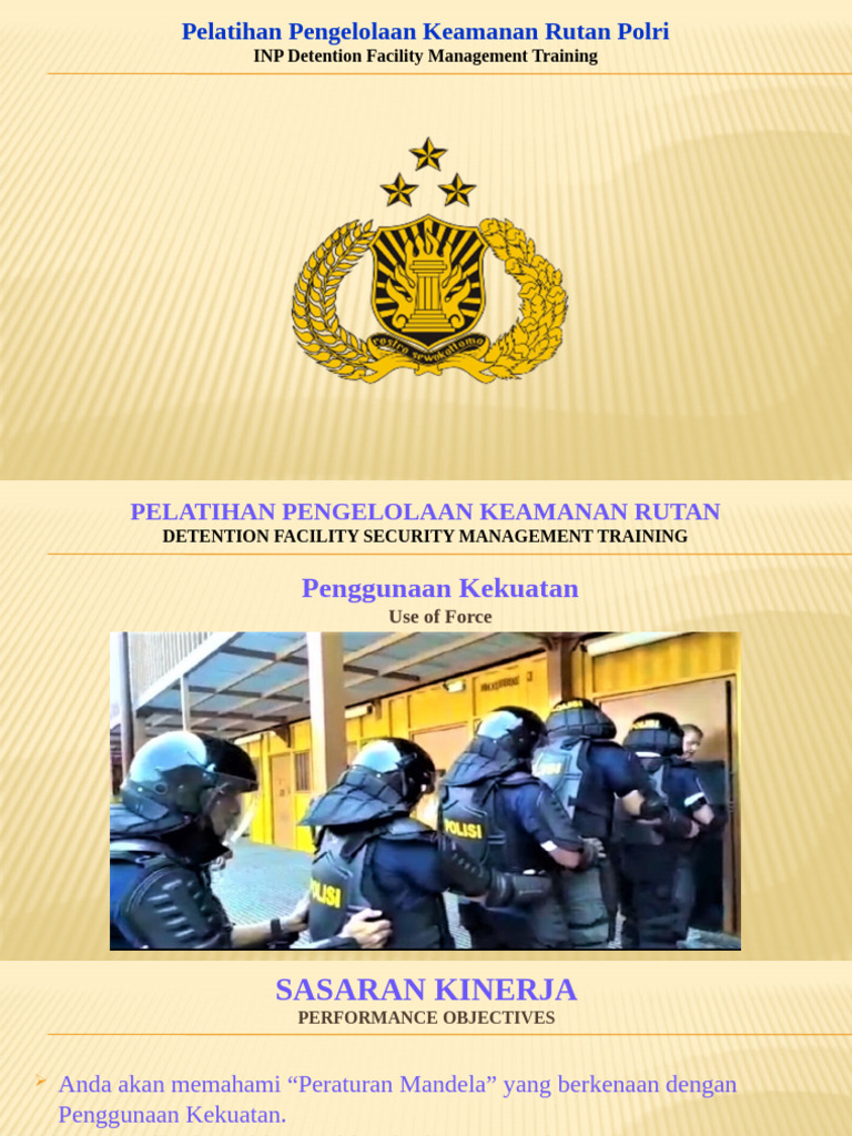 03 INP - Use of Force - Penggunaan Kekuatan | PDF