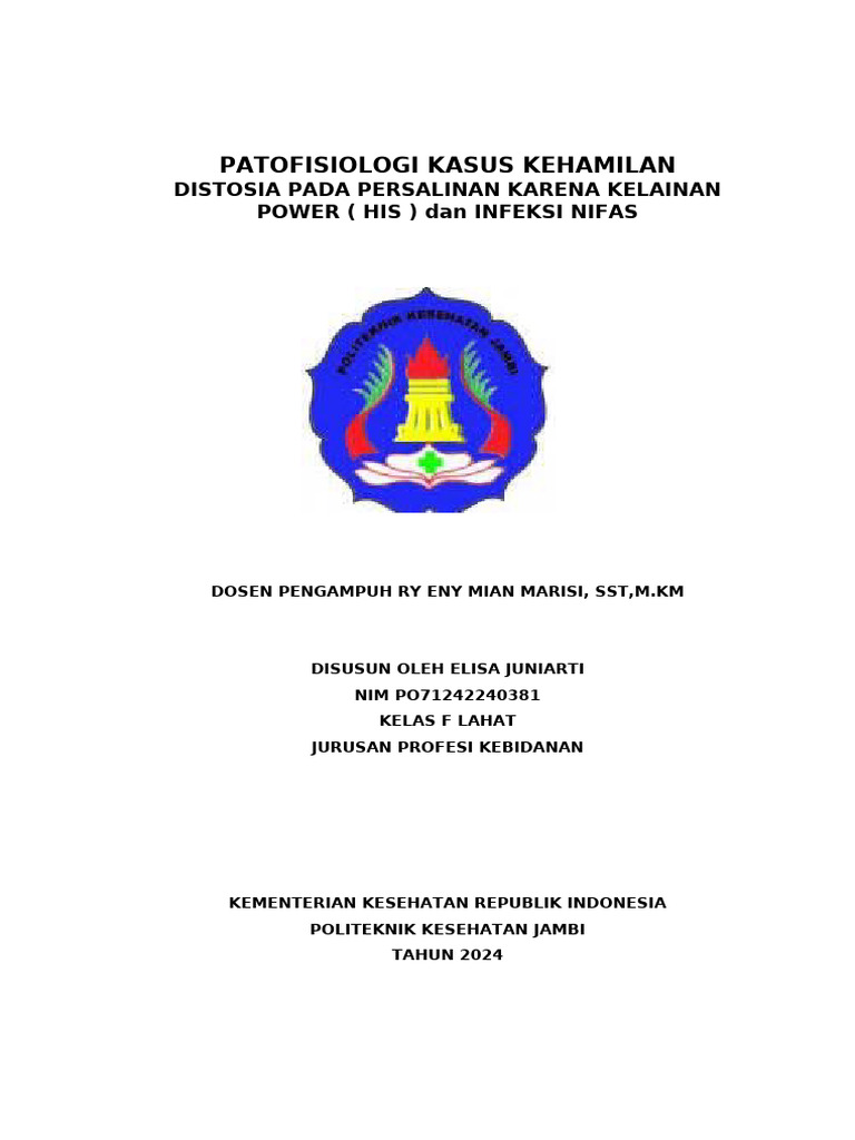 Distosia Karena Kelainan Power His | PDF | Uterus | Science & Mathematics