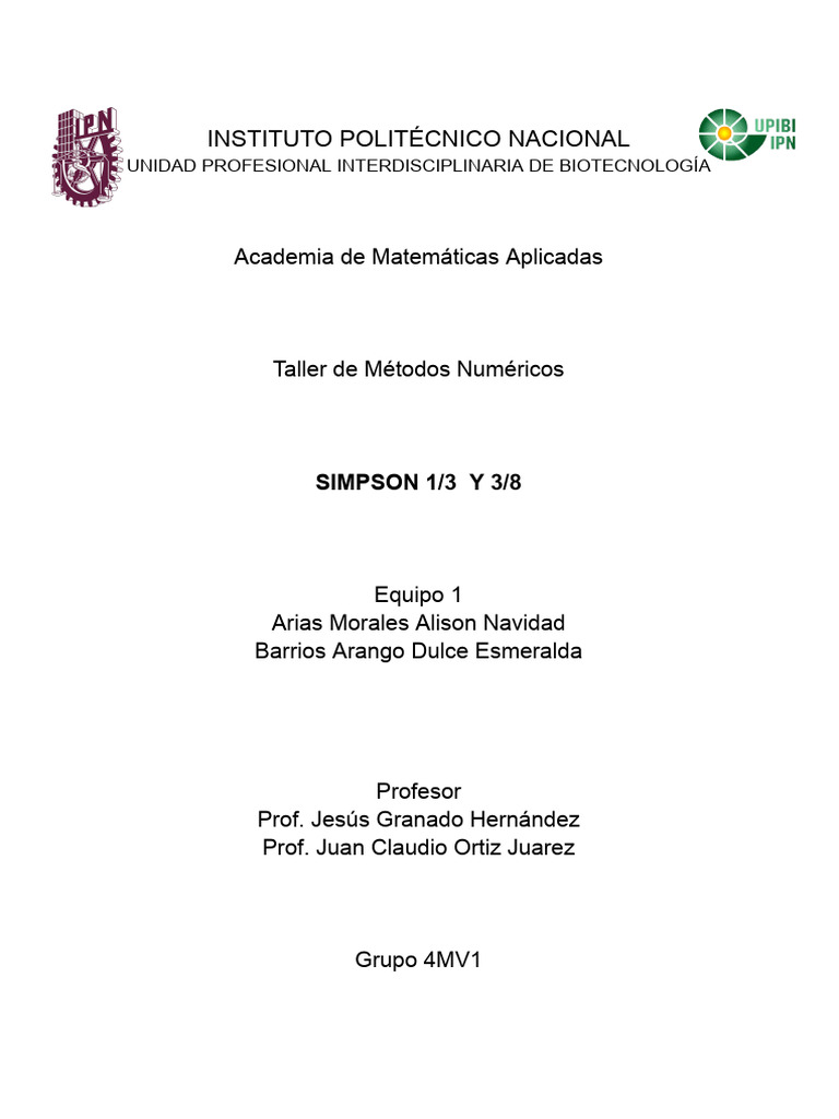 Método Simpson - MN | PDF