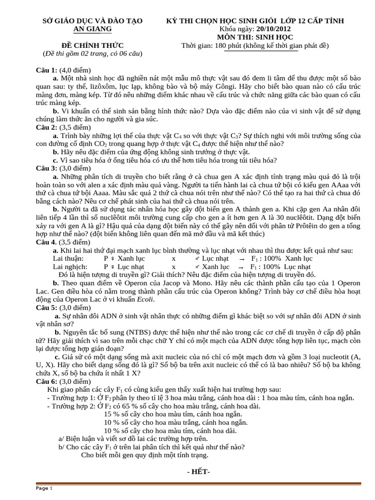 50 đề HSG 12 | PDF