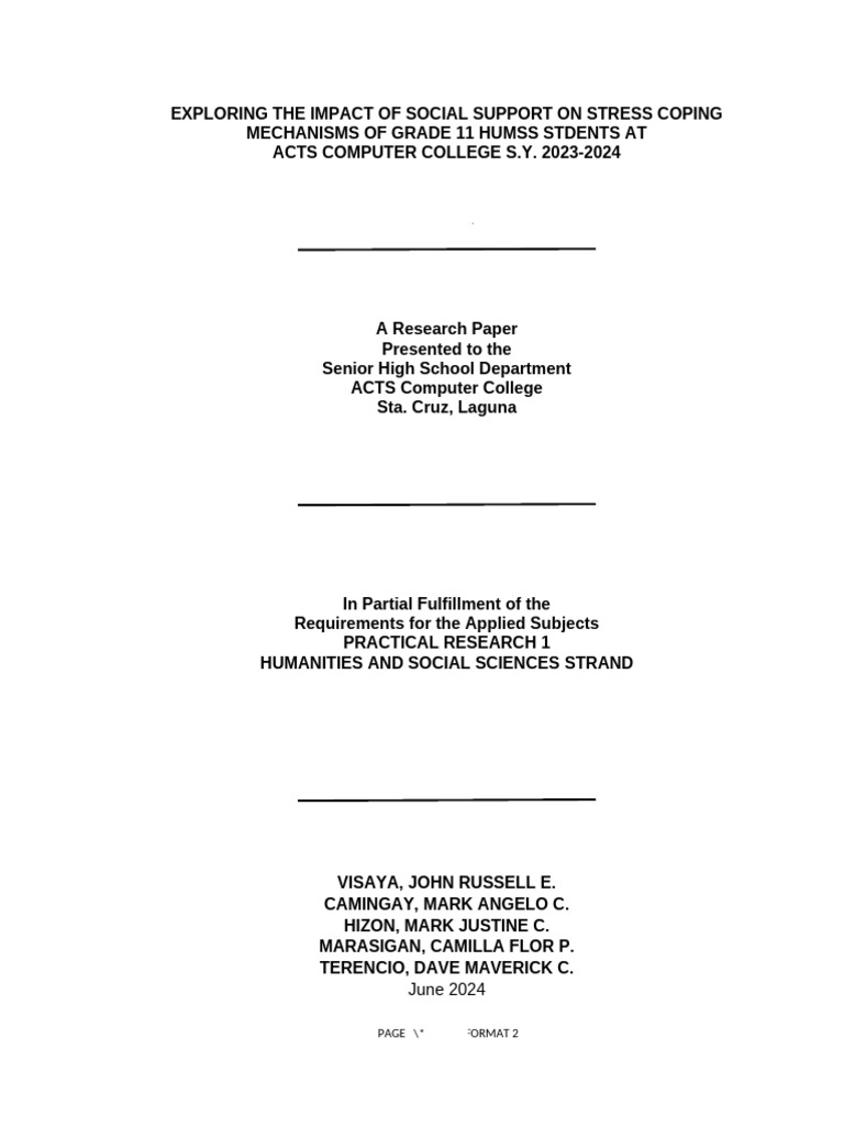 Final - Humss 11 - Hope-Group4.pr1.caminggay - Marasigan.hizon - Terencio.visaya-2 | PDF