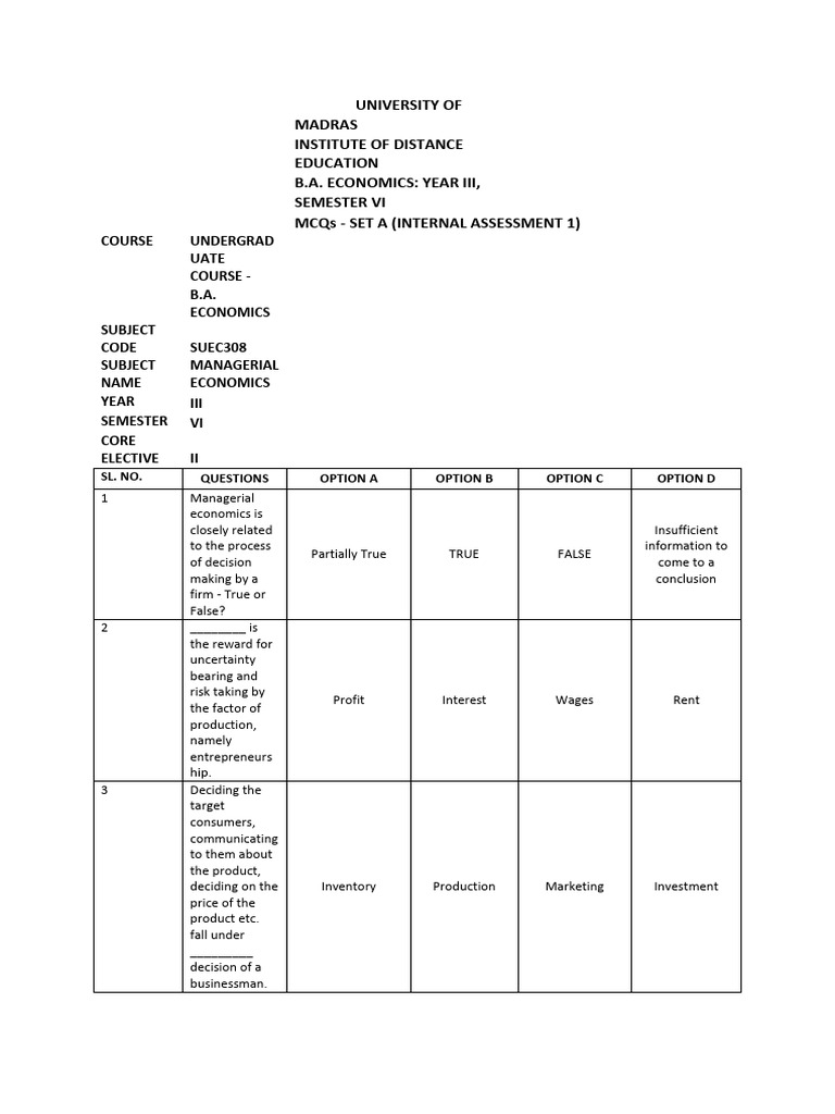 Managerial - Assessment 1 | PDF